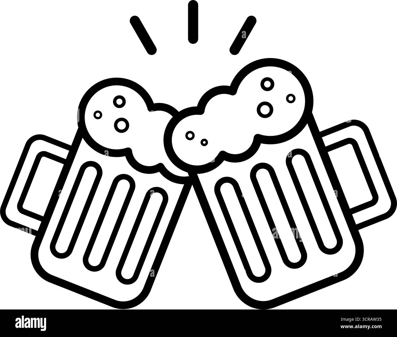 Two beer mugs toasting Stock Vector Images - Alamy