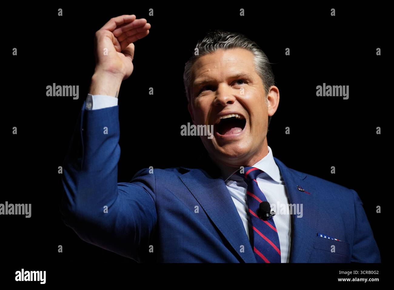 Secretary of Defense Pete Hegseth speaks to senior military leaders at ...