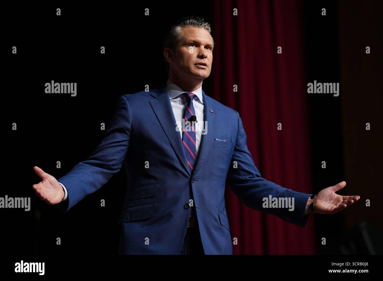 Secretary of Defense Pete Hegseth speaks to senior military leaders at ...