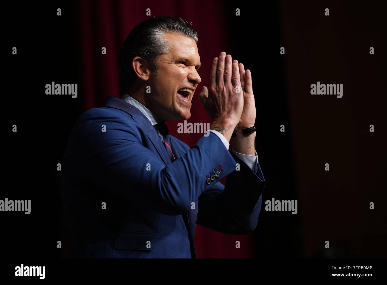 Secretary of Defense Pete Hegseth speaks to senior military leaders at ...
