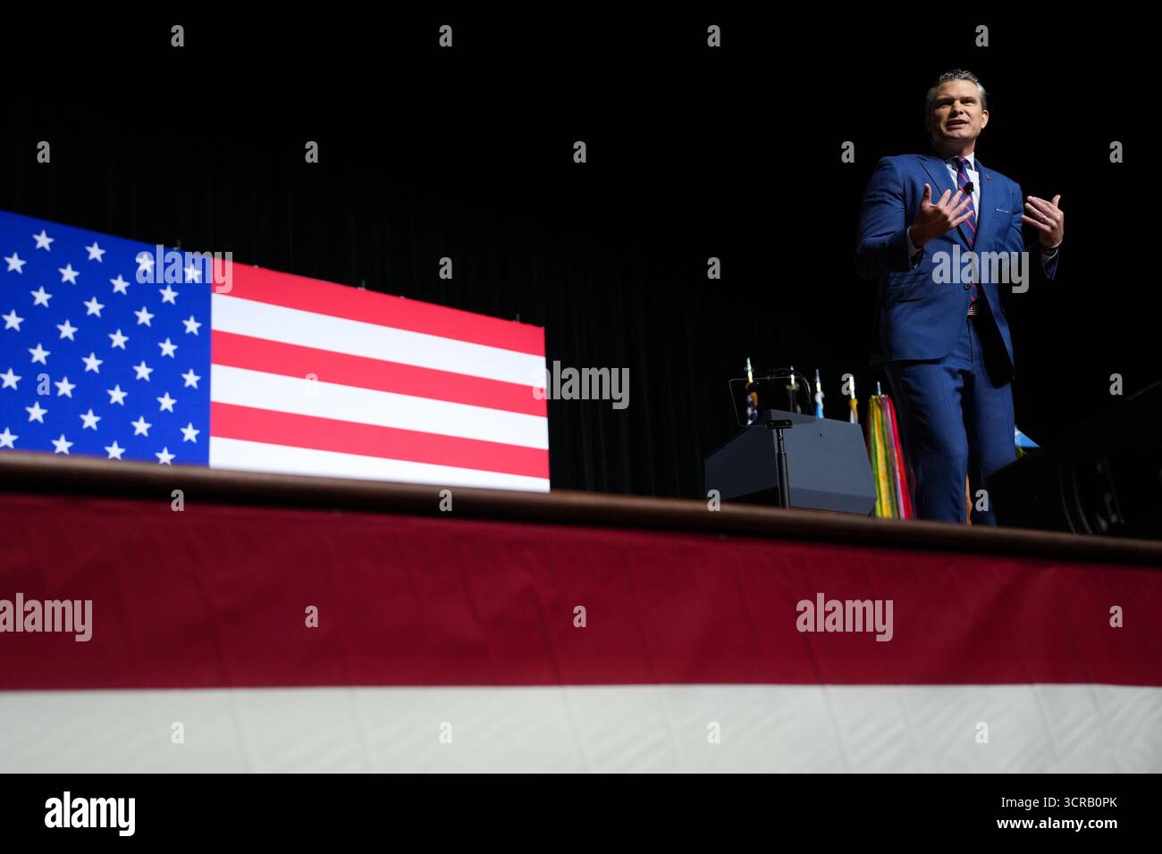 Secretary of Defense Pete Hegseth speaks to senior military leaders at ...