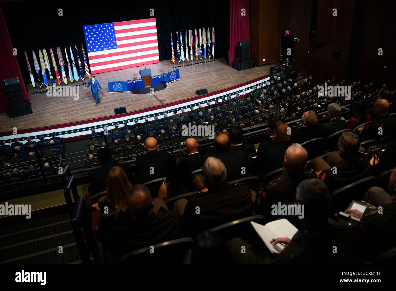 Secretary of Defense Pete Hegseth speaks to senior military leaders at ...