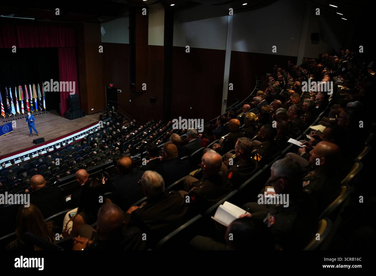 Secretary of Defense Pete Hegseth speaks to senior military leaders at ...