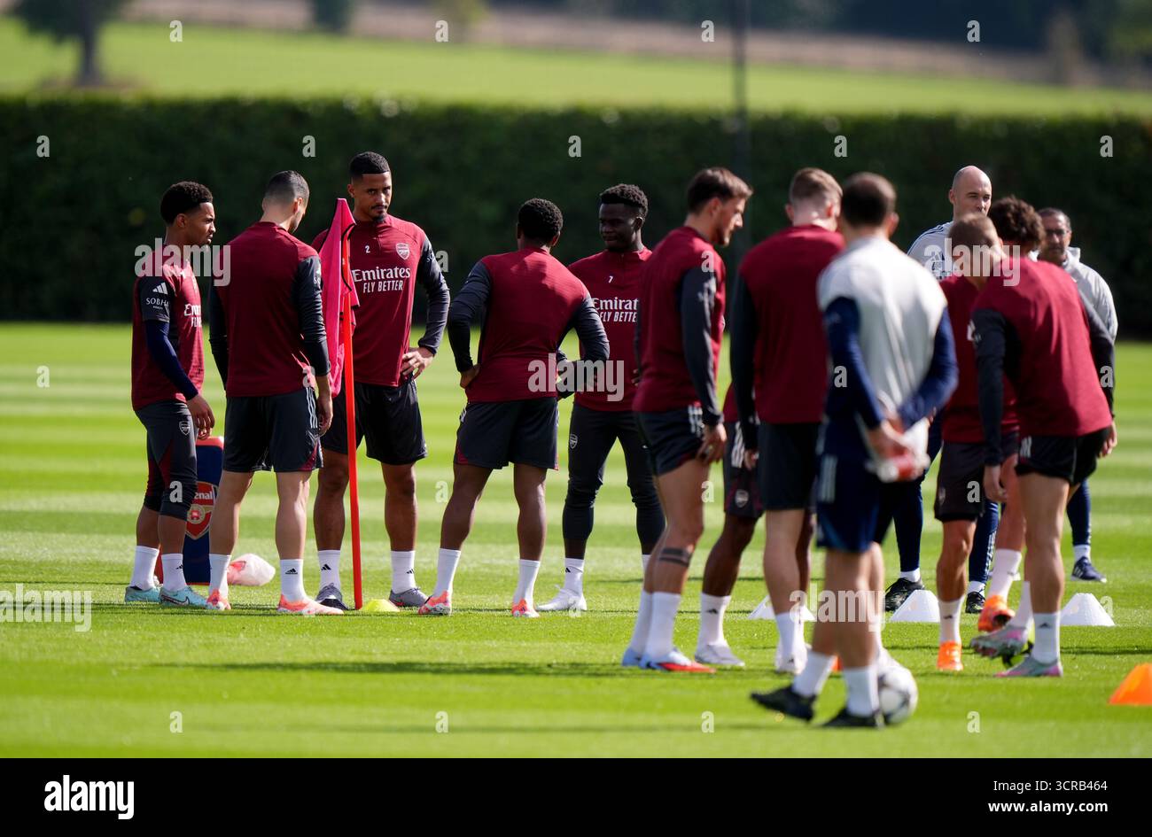 Arsenal players during a training session at Sobha Realty Training ...