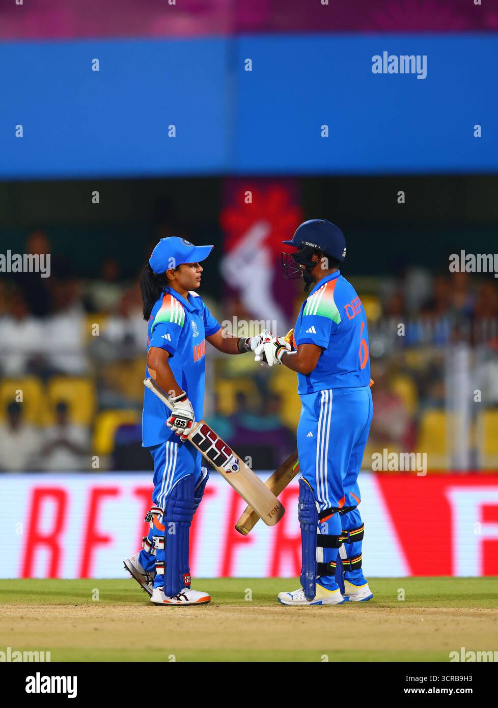 Amanjot Kaur of India and Depti Sharma of India during the ICC Women's ...