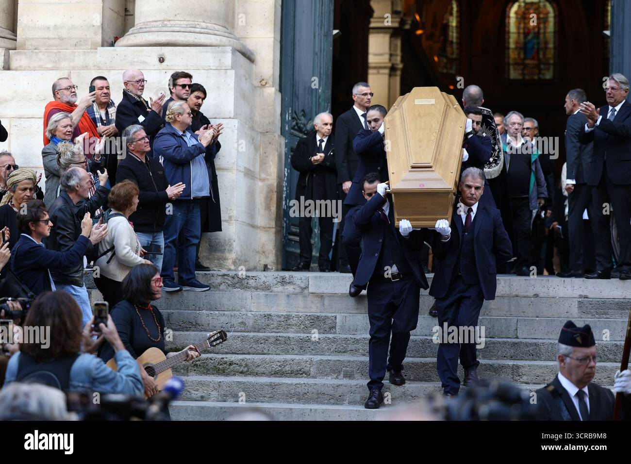 The Coffin during the funeral ceremony of Italo-French actress Claudia ...