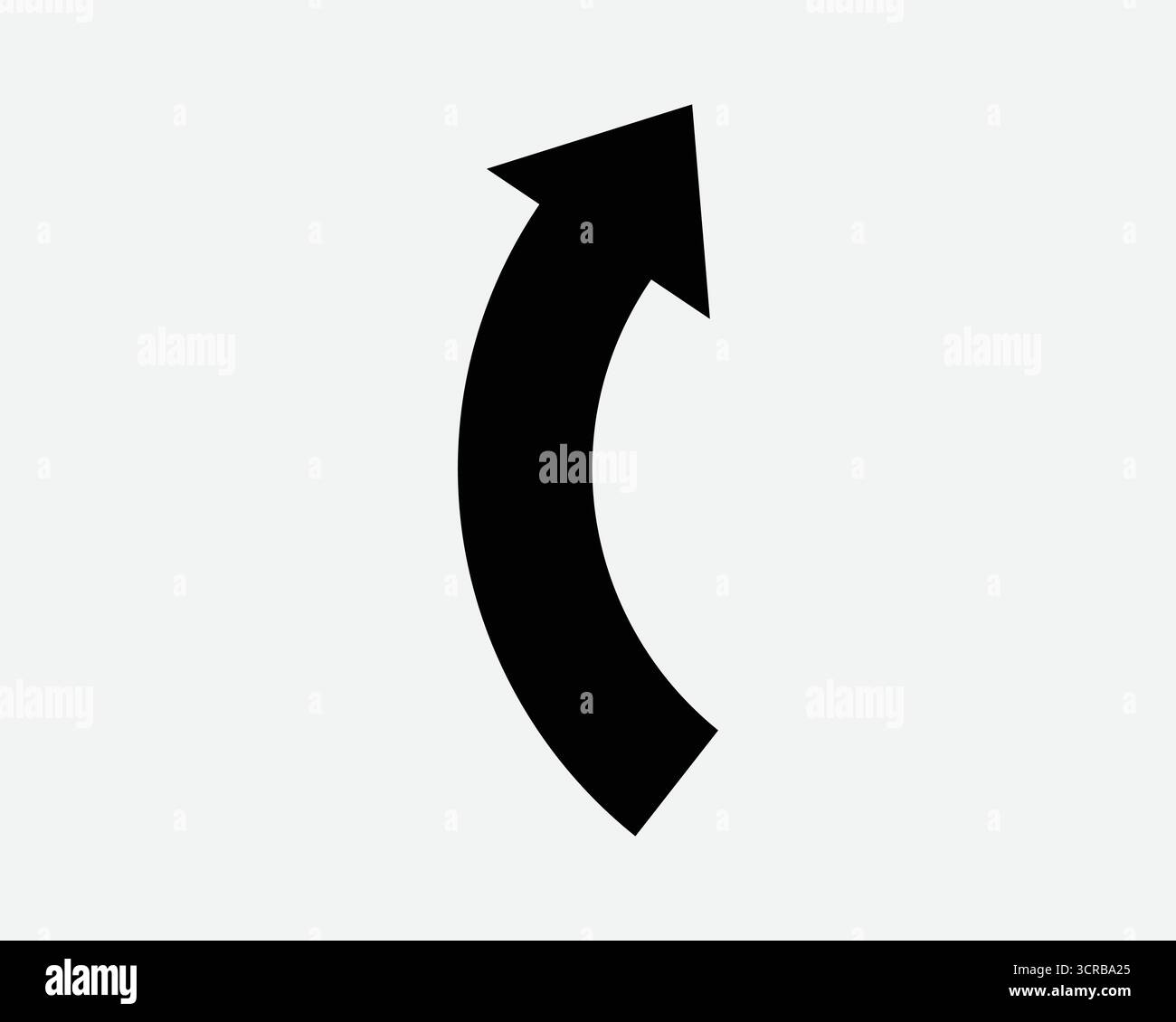 Right arrow curved outline Cut Out Stock Images & Pictures - Alamy