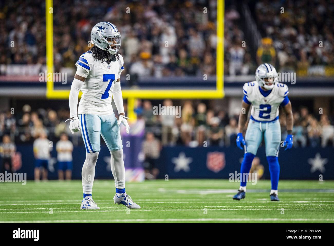 Dallas Cowboys cornerback Trevon Diggs (7) during an NFL football game against the Green Bay ...