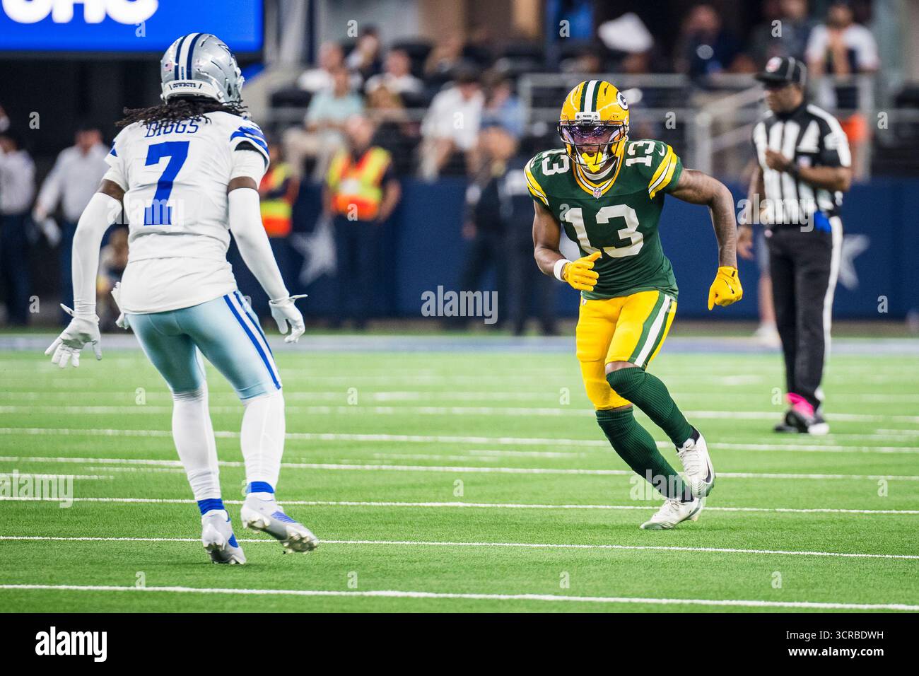 Green Bay Packers wide receiver Dontayvion Wicks (13) during an NFL ...