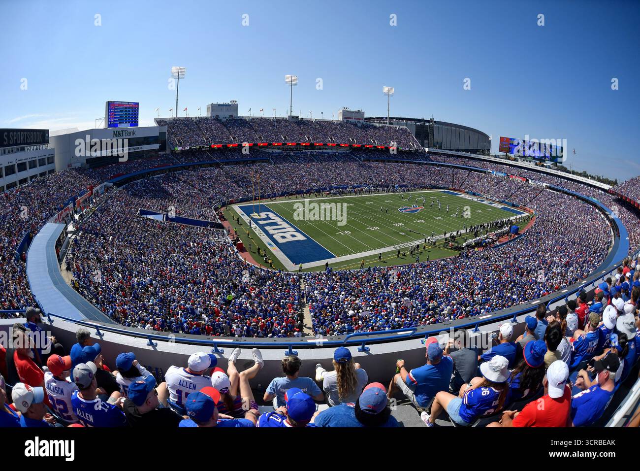 A general view of Highmark Stadium during the first half of an NFL ...