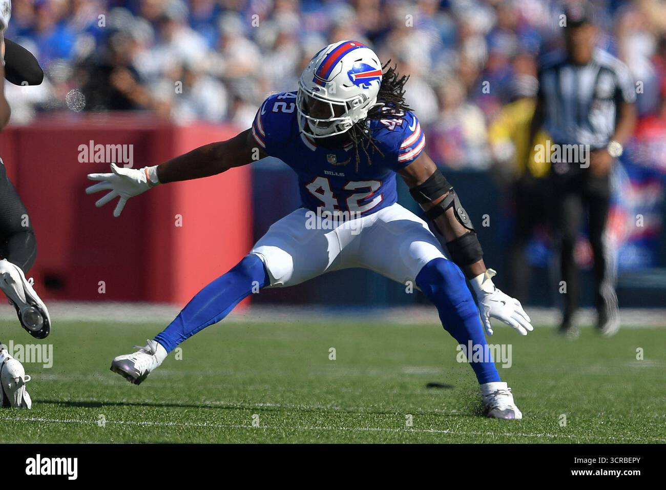 Buffalo Bills linebacker Dorian Williams (42) runs on the field during ...