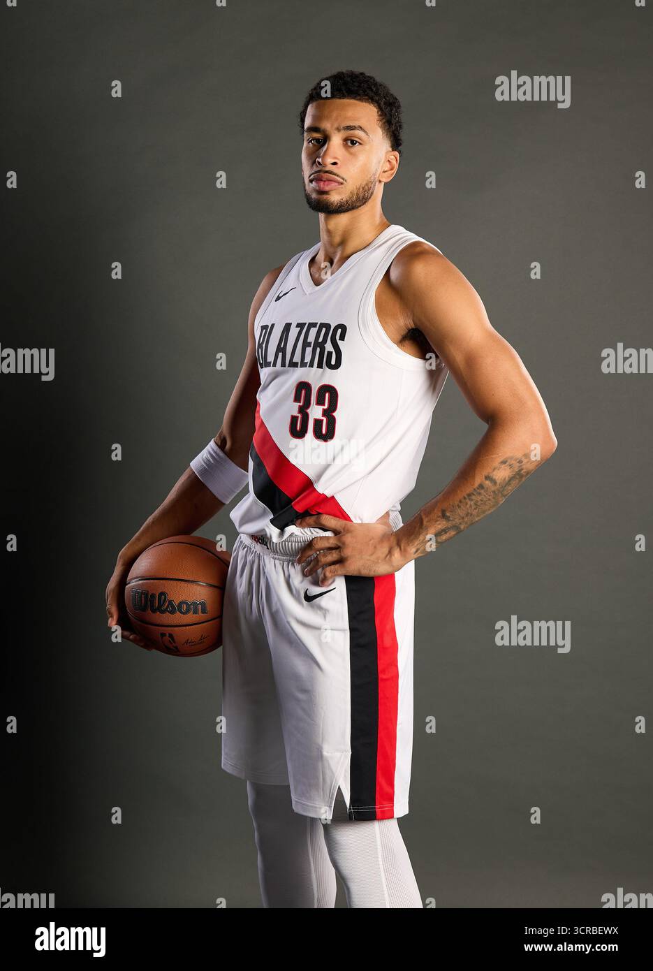 Portland Trail Blazers forward Toumani Camara poses for photos during ...