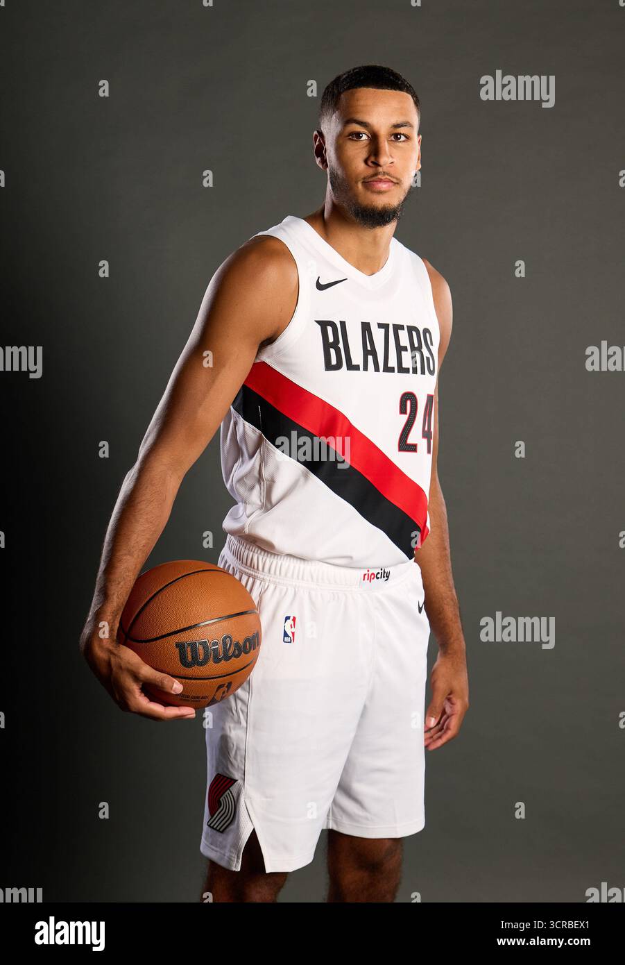 Portland Trail Blazers forward Kris Murray poses for photos during the ...