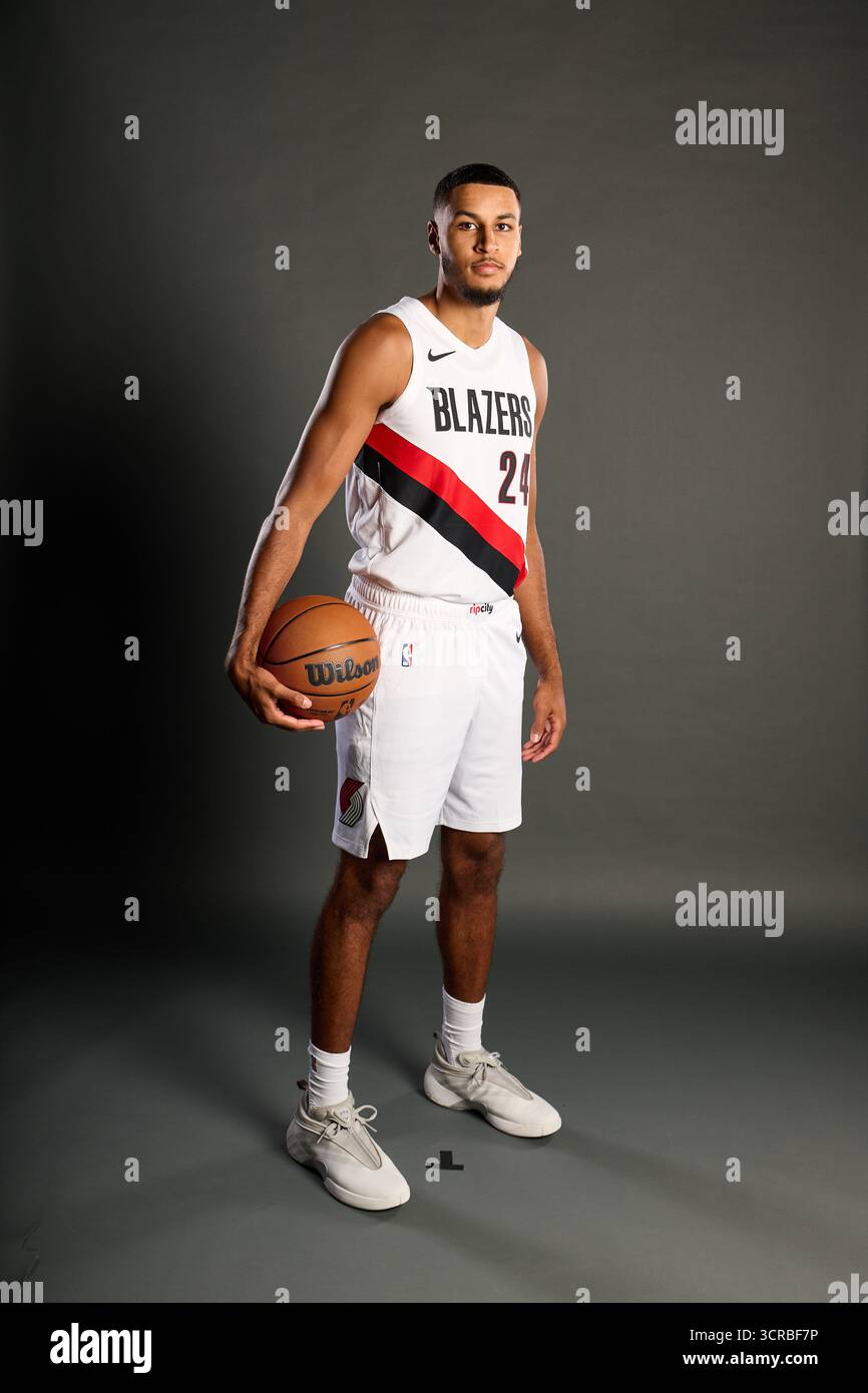 Portland Trail Blazers forward Kris Murray poses for photos during the ...