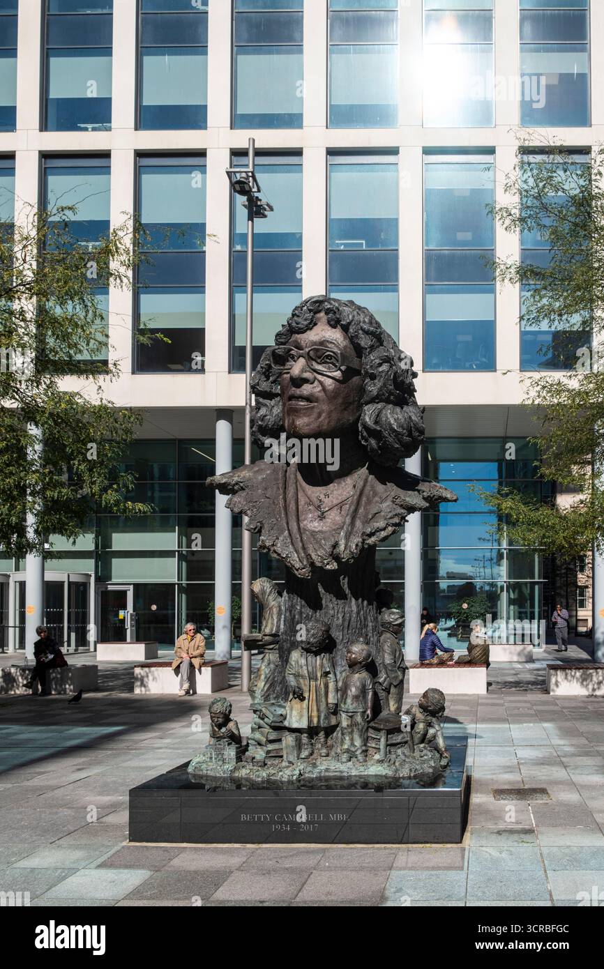Betty Campbell statue in Cardiff central Square Stock Photo - Alamy