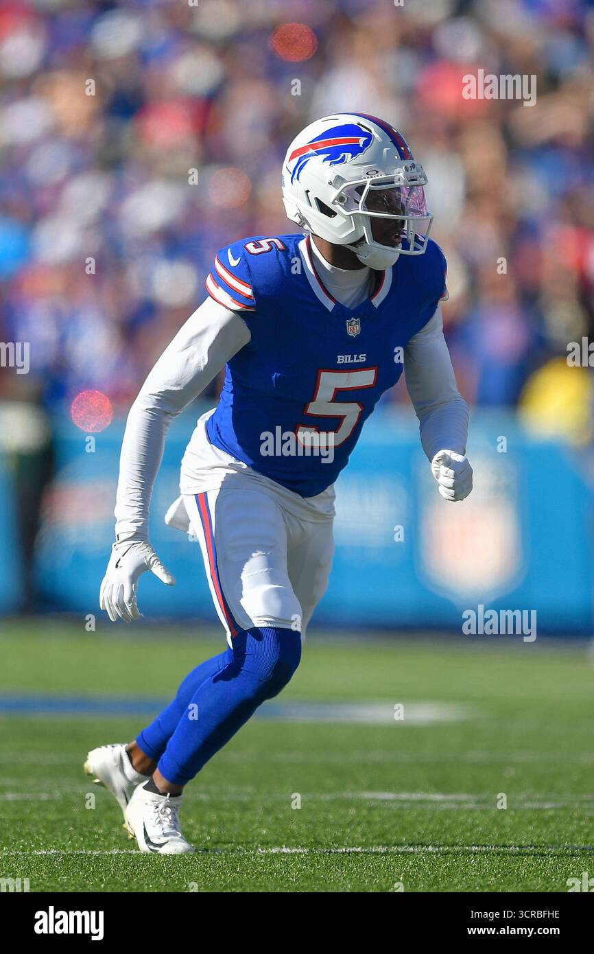 Buffalo Bills wide receiver Joshua Palmer (5) runs on the field during ...