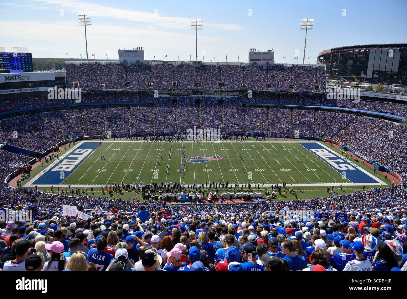 A general view of Highmark Stadium during the first half of an NFL ...