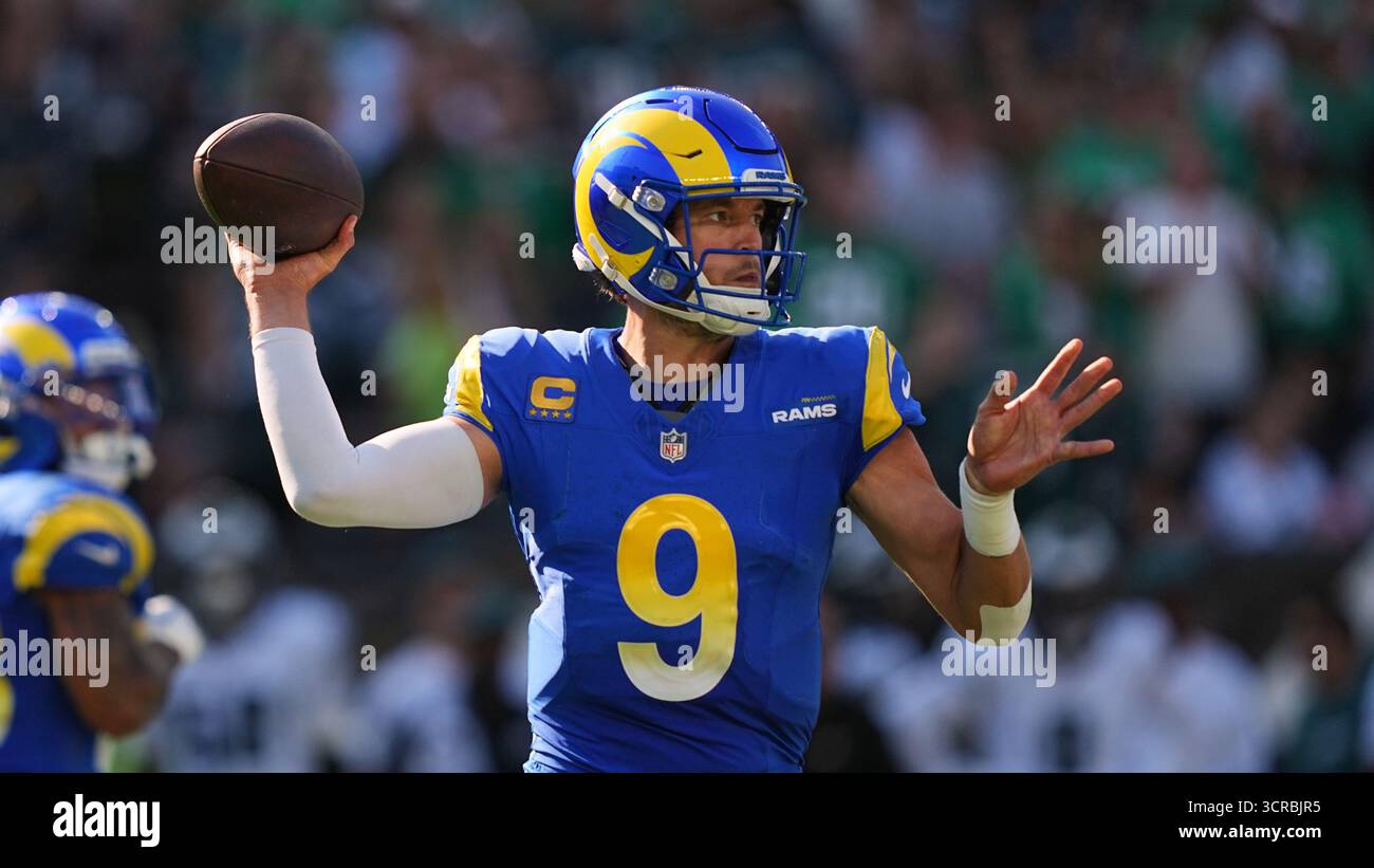 Los Angeles Rams quarterback Matthew Stafford in action during an NFL ...