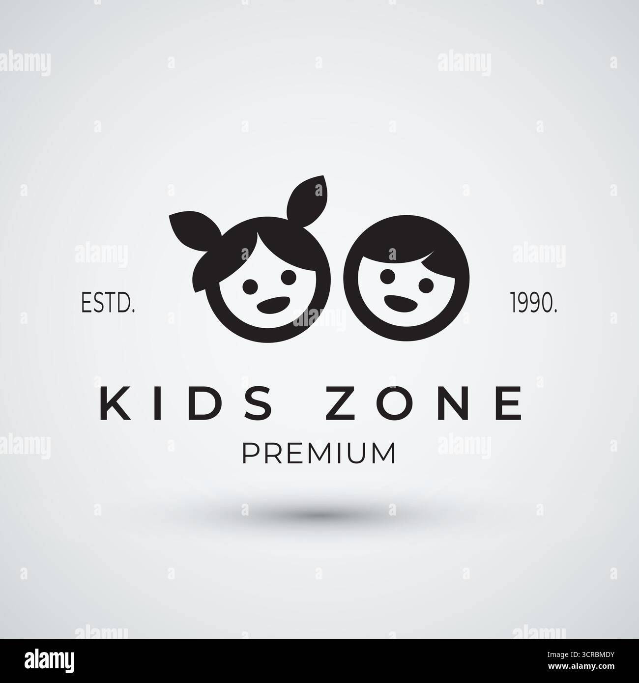 Kids zone sticker colorful Stock Vector Images - Alamy