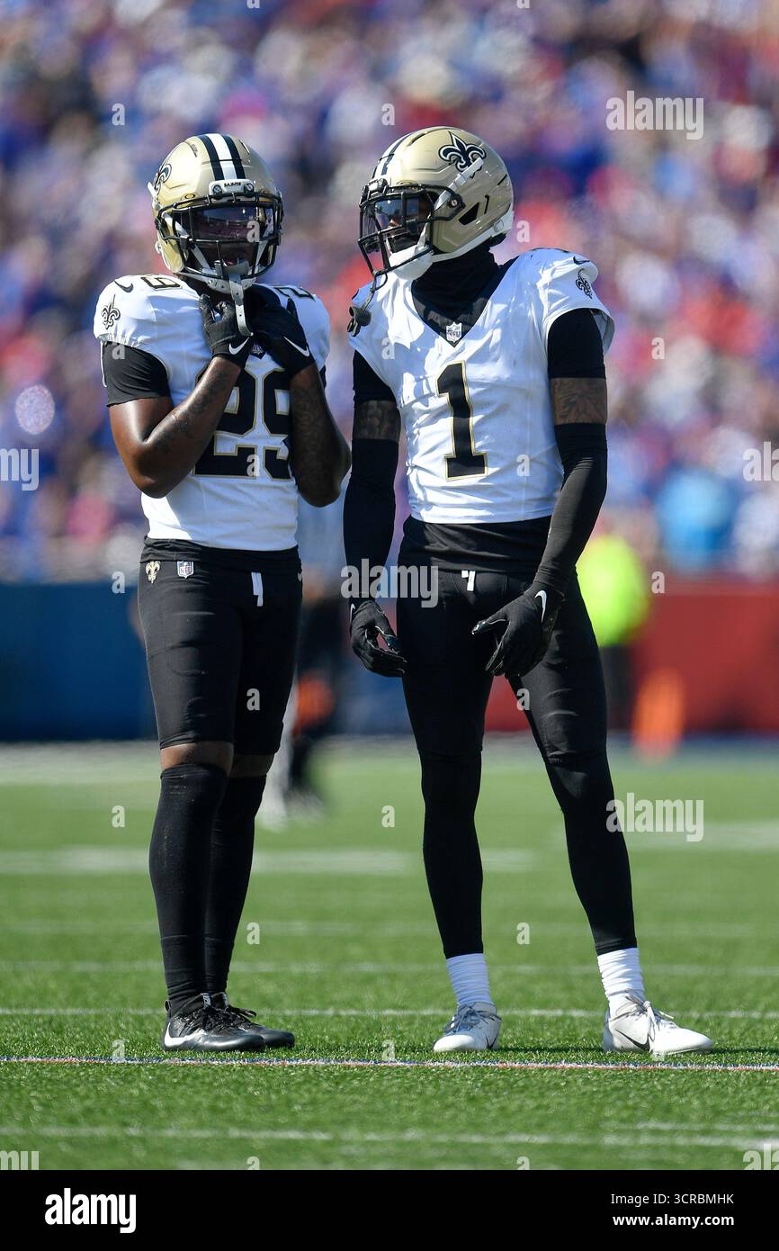 New Orleans Saints cornerbacks Quincy Riley, left, and Alontae Taylor ...