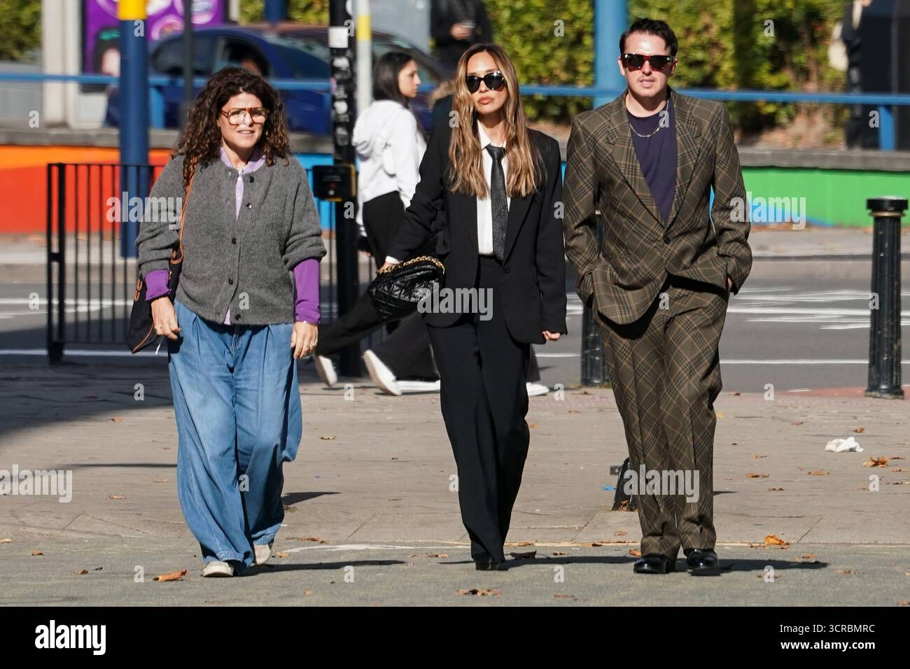 Myleene Klass (centre) arriving at Birmingham Crown Court for the trial ...