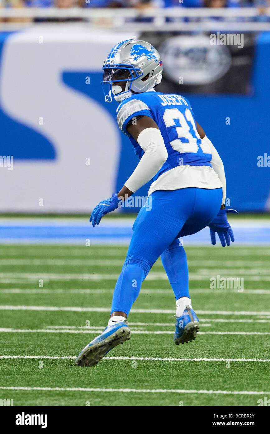 Detroit Lions safety Kerby Joseph (31) pursues a play on defense ...