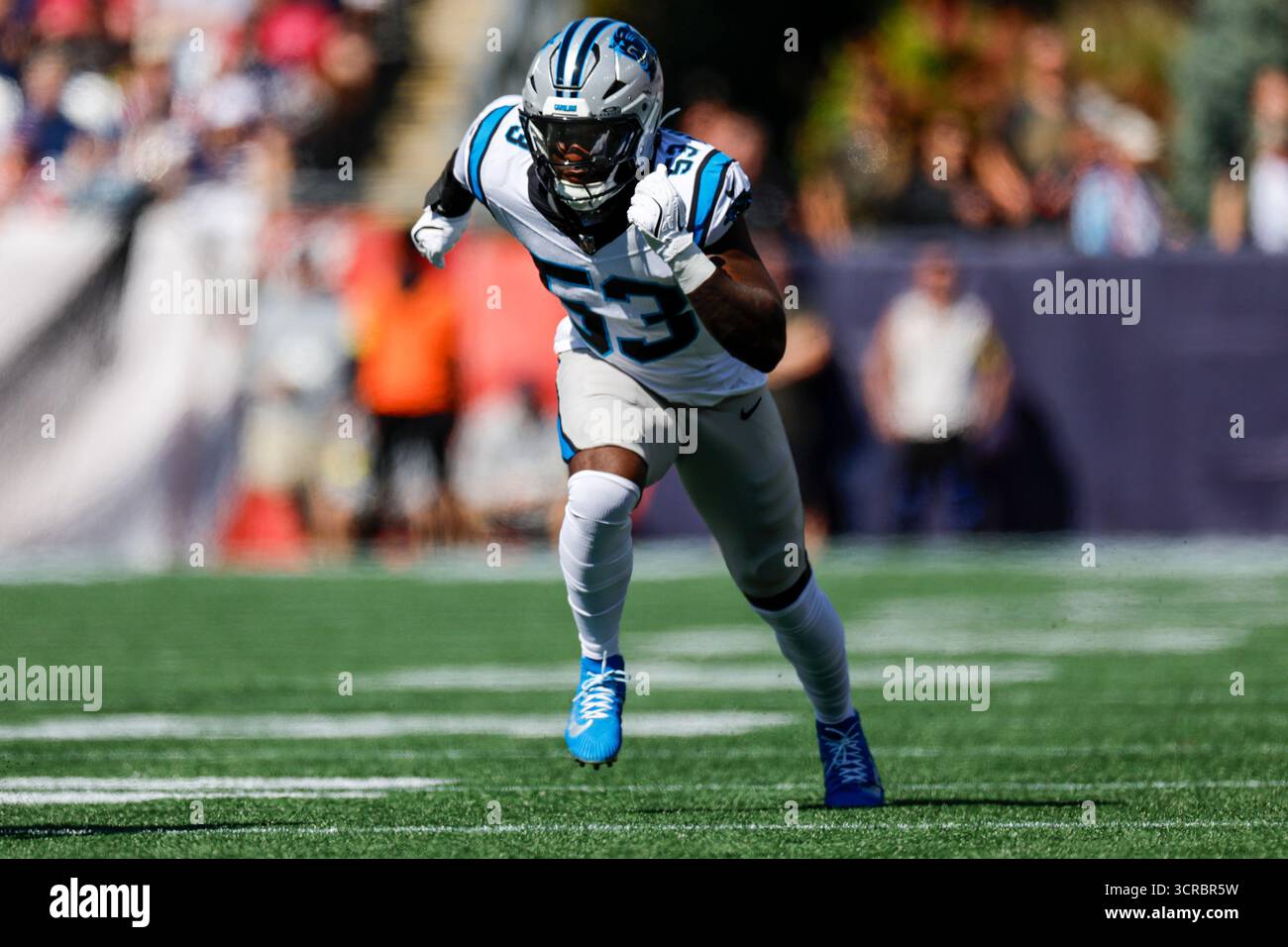 Carolina Panthers linebacker Claudin Cherelus (53) rushes during the ...