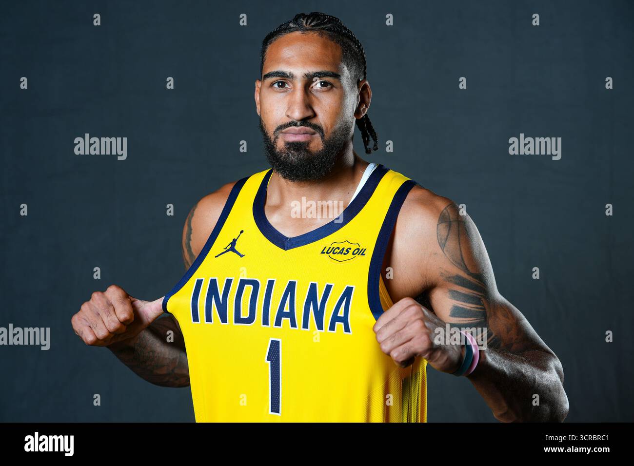 Indiana Pacers forward Obi Toppin (1) poses for a photo during the NBA ...