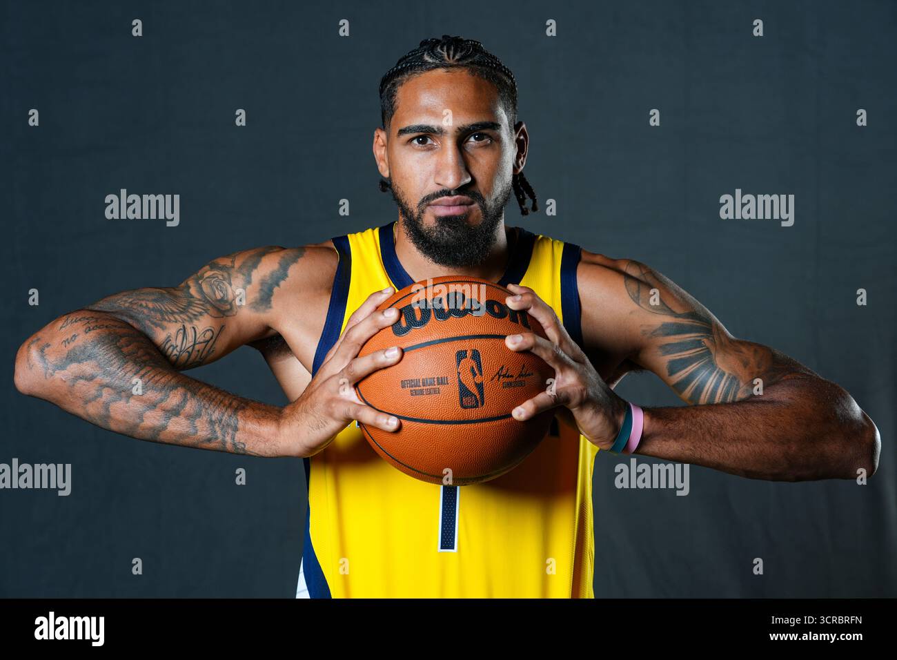 Indiana Pacers forward Obi Toppin (1) poses for a photo during the NBA ...
