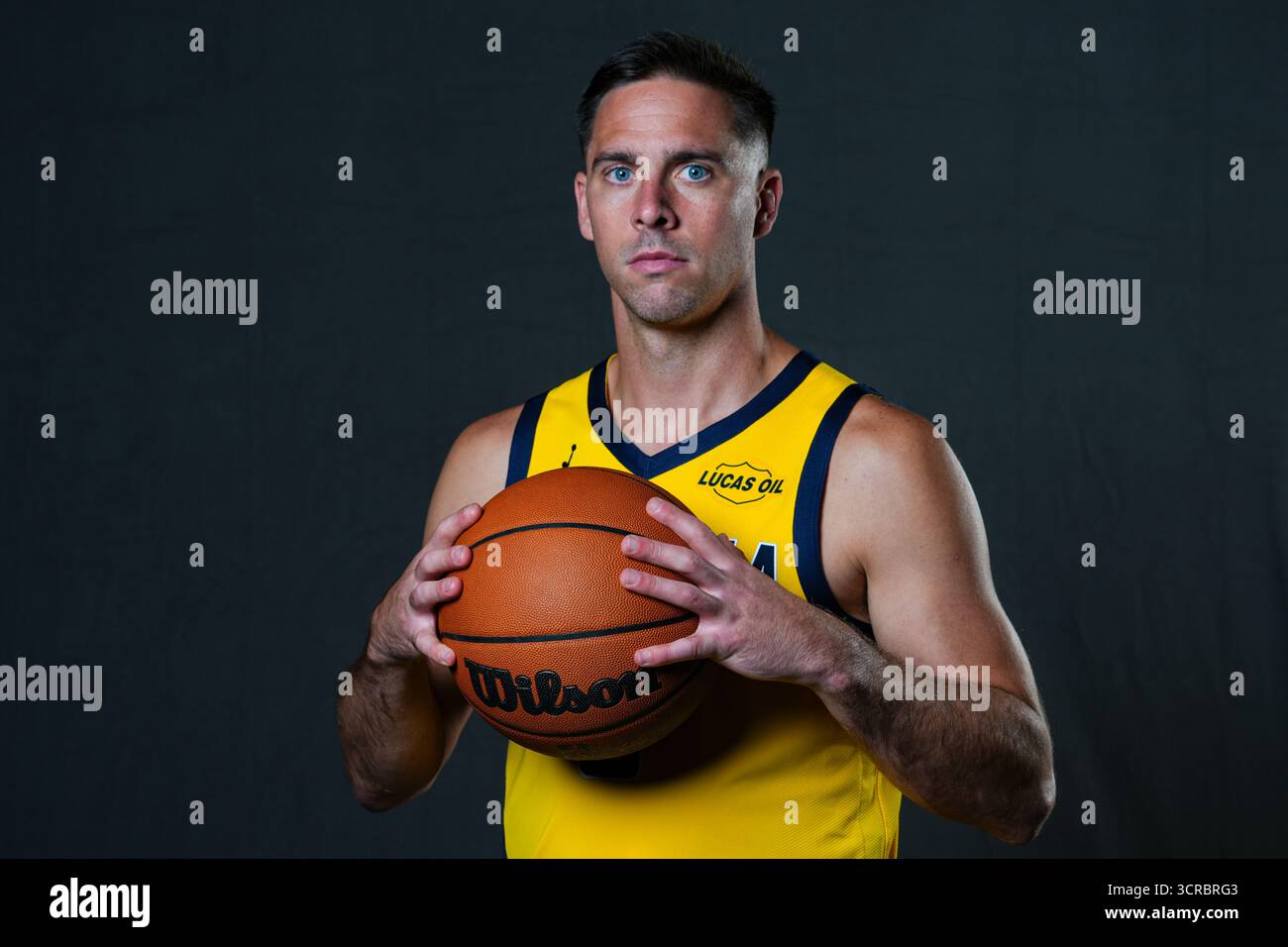 Indiana Pacers guard T.J. McConnell (9) poses for a photo during the ...