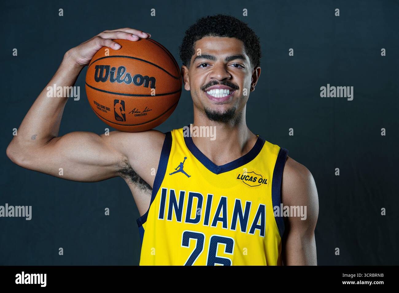 Indiana Pacers guard Ben Sheppard (26) poses for a photo during the NBA ...