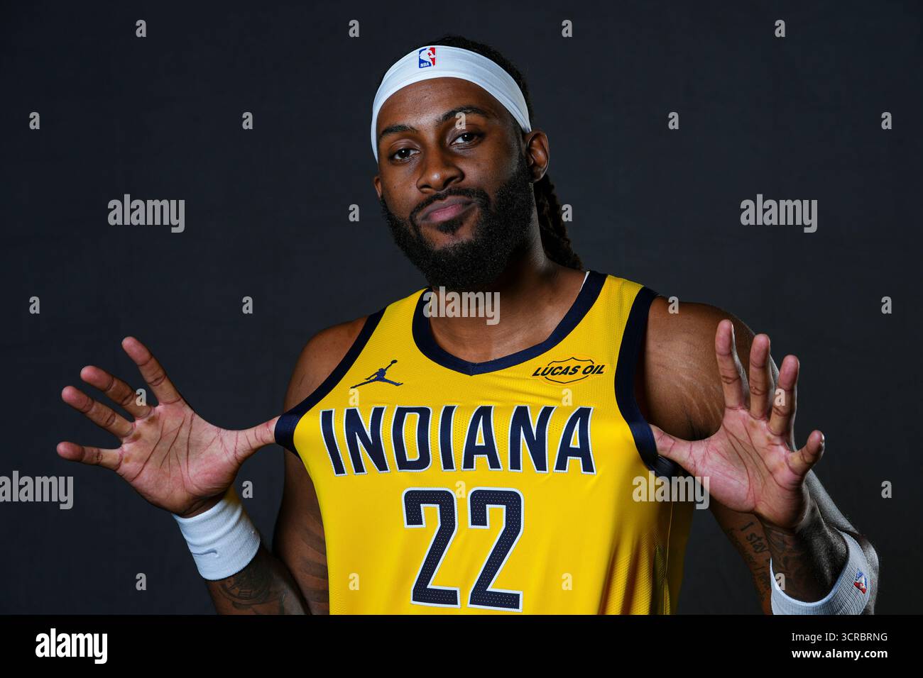 Indiana Pacers forward Isaiah Jackson (22) poses for a photo during the ...