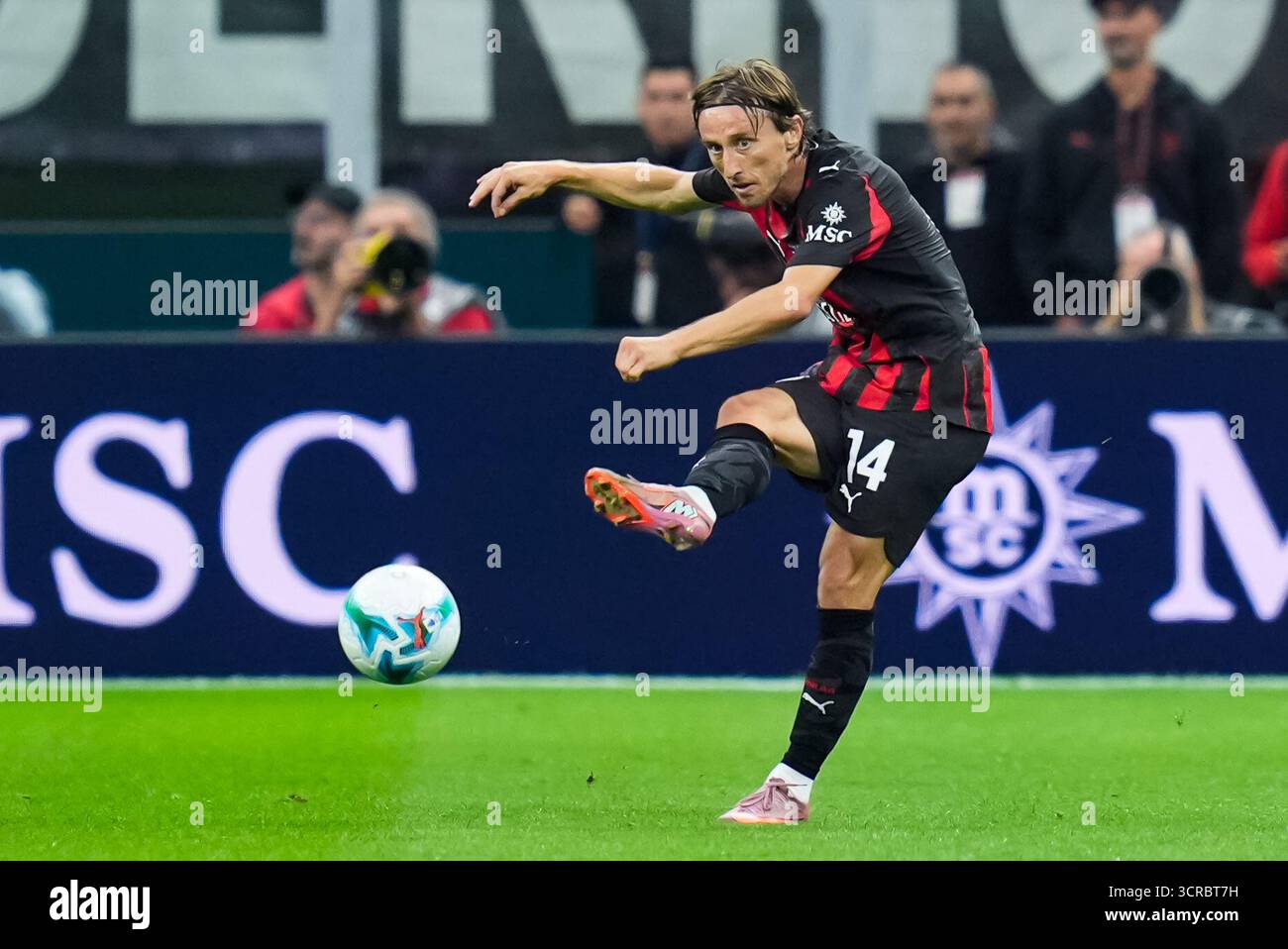 Luka Modric of AC Milan in action during the Serie A Enilive match ...