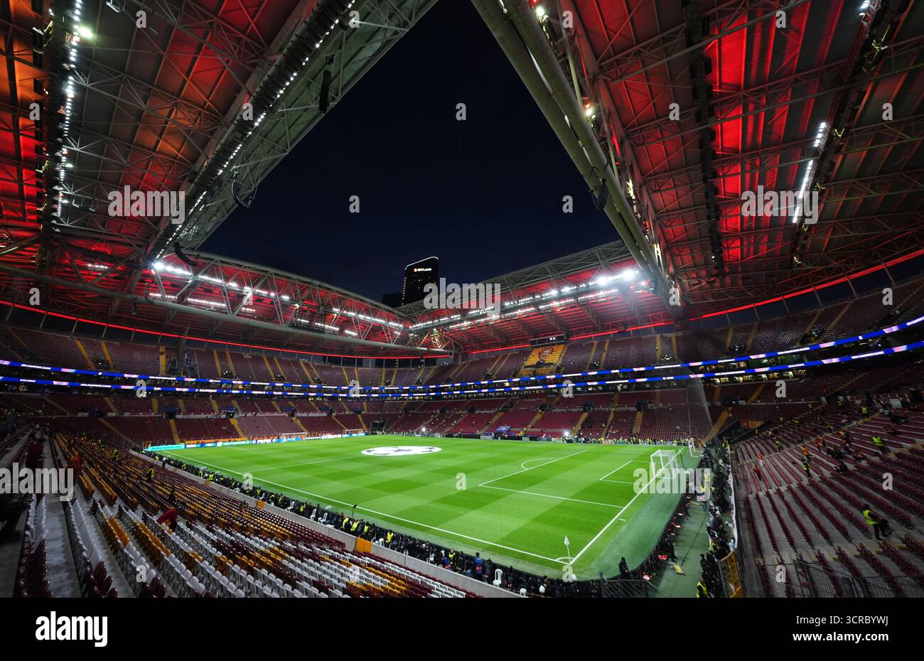 A general view from inside the stadium before the UEFA Champions League ...