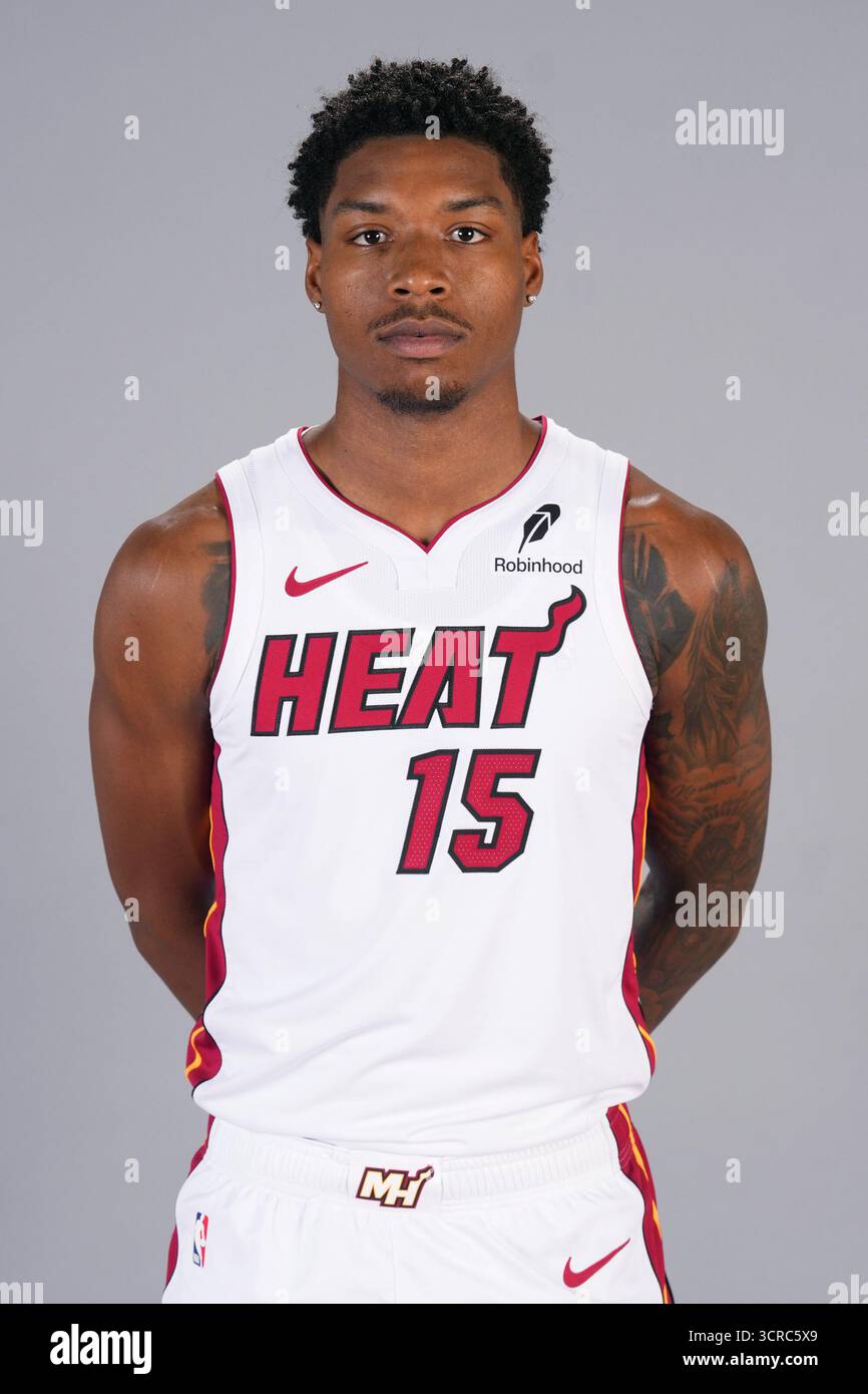 Miami Heat forward Myron Gardner (15) poses for a photo during the NBA ...