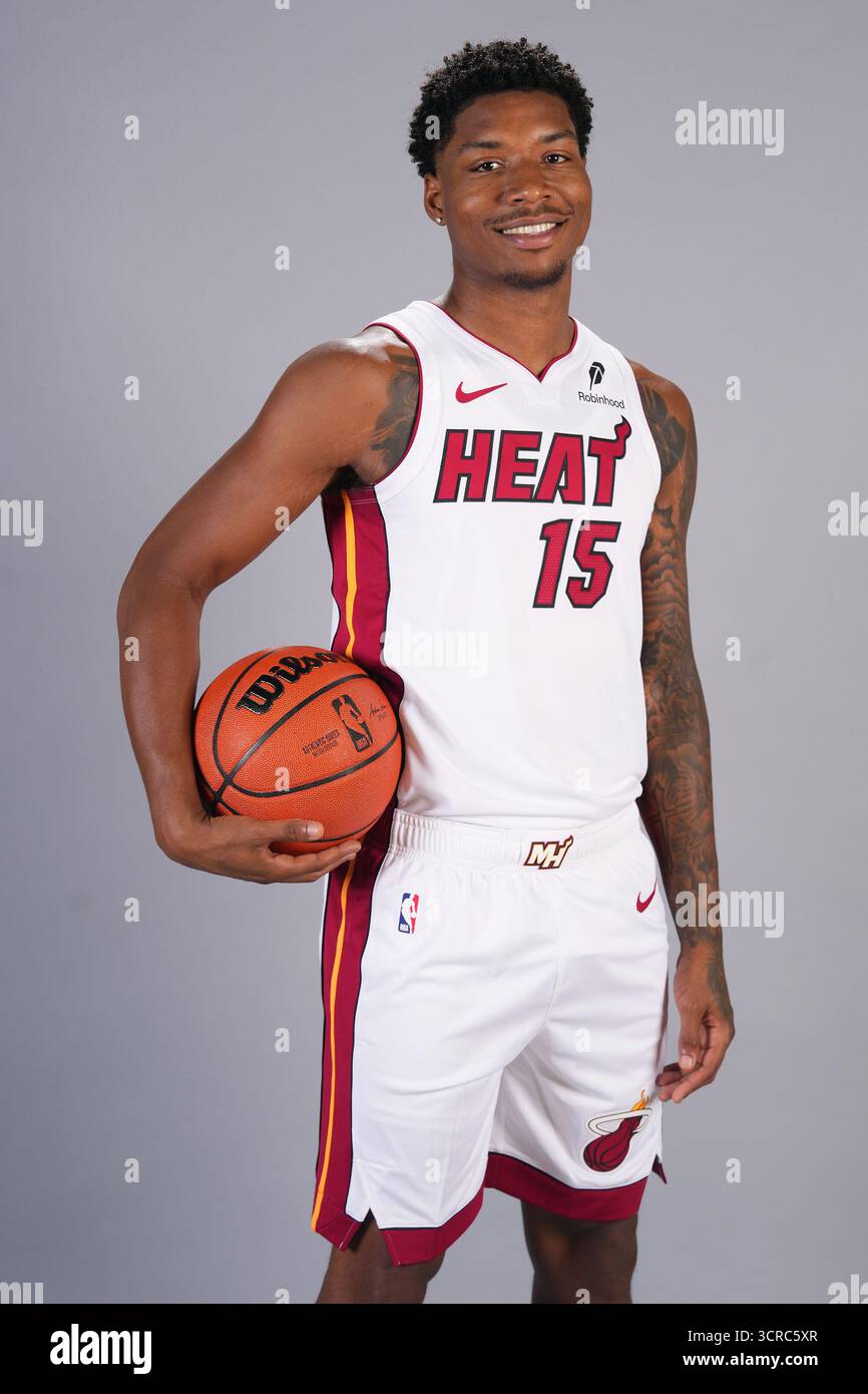 Miami Heat forward Myron Gardner (15) poses for a photo during the NBA ...