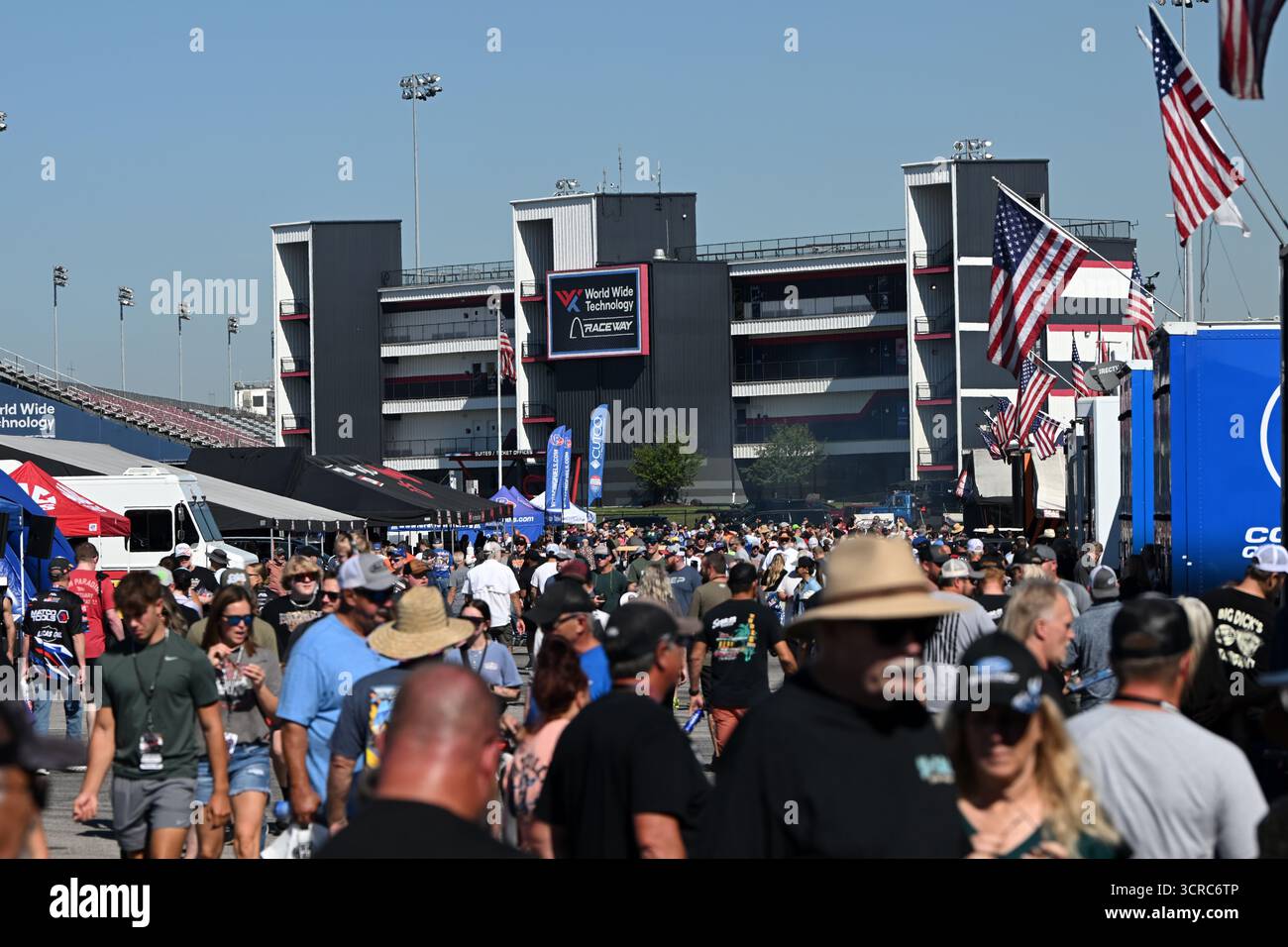 MADISON, IL - SEPTEMBER 27: A general view of the pit area during ...