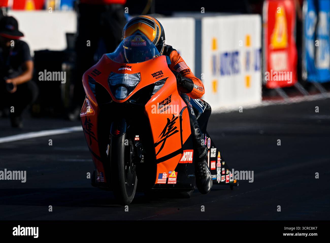 MADISON, IL - SEPTEMBER 26: Gaige Herrera (1) Pro Stock Motorcycle ...