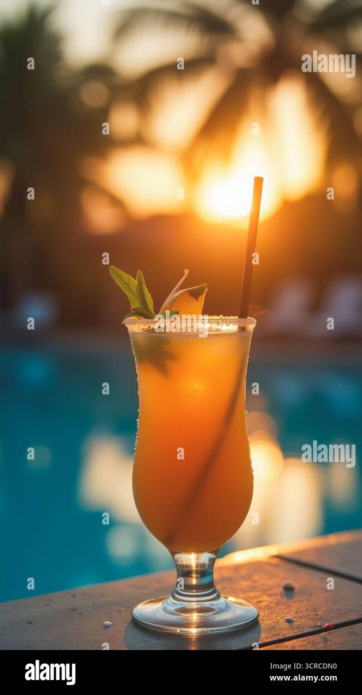 Pool evening cocktail hi-res stock photography and images - Alamy