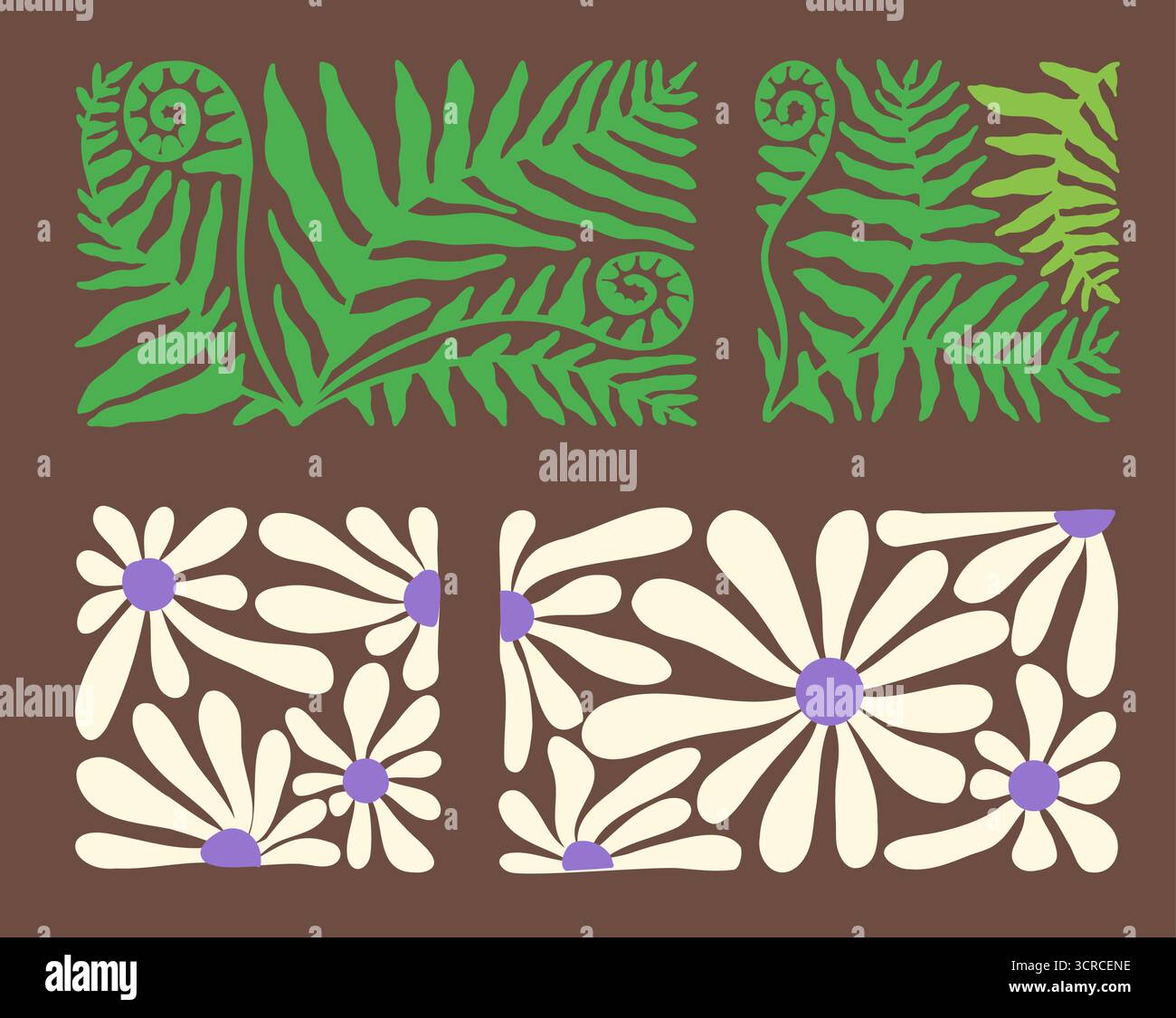 Creative depiction of waves and florals, reflecting the artistic trends ...