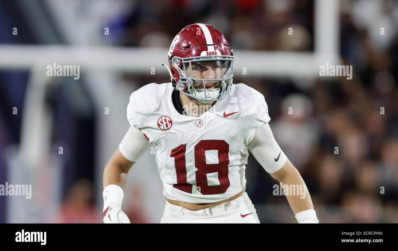 Alabama defensive back Bray Hubbard (18) defends during the first half ...