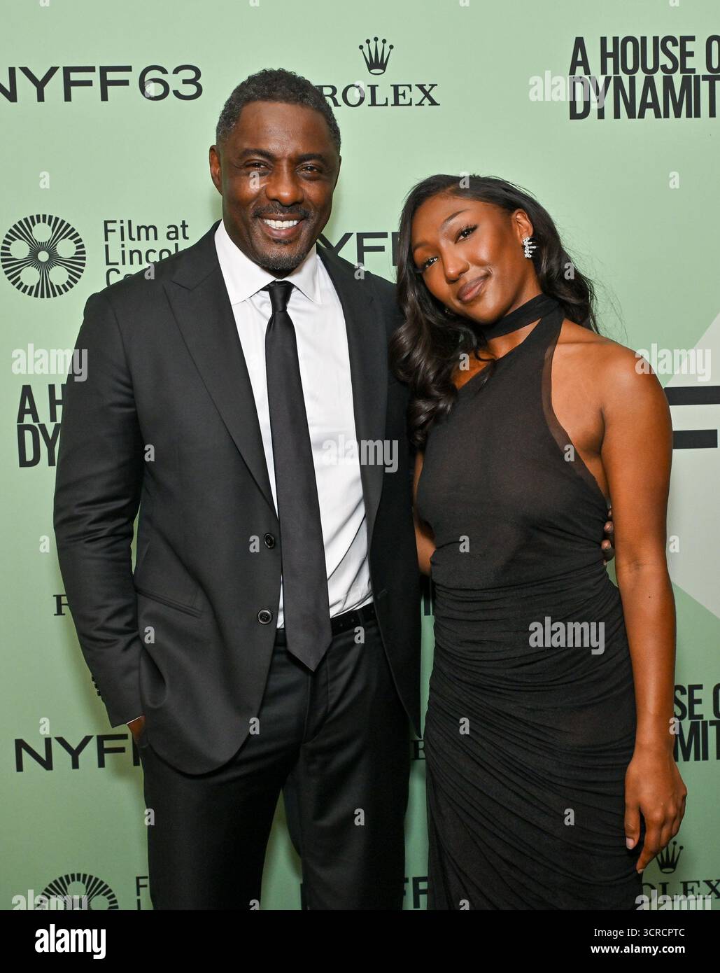 Idris Elba, left, and Isan Elba attend the premiere of "A House of ...