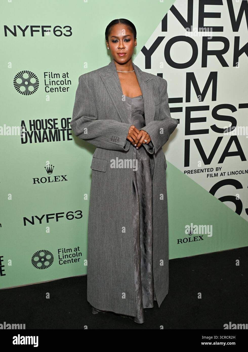 Moses Ingram attends the premiere of "A House of Dynamite" at Alice ...