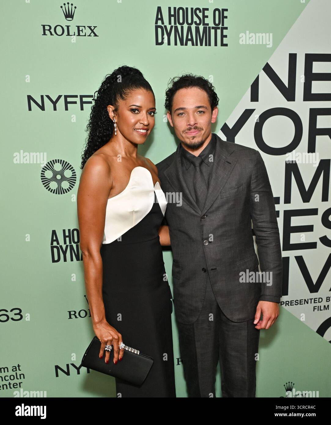 Renée Elise Goldsberry, left, and Anthony Ramos attend the premiere of ...