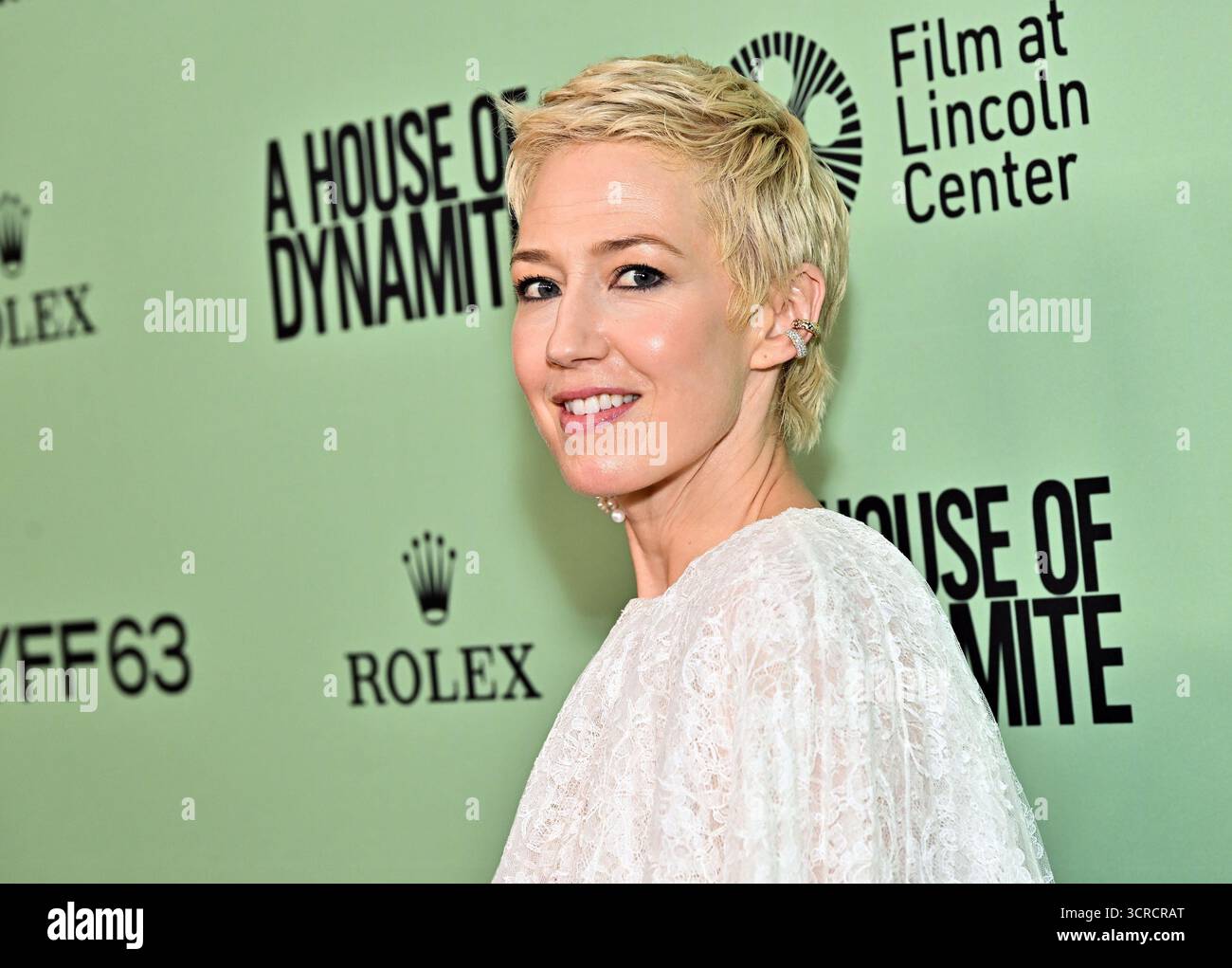 Carrie Coon attends the premiere of "A House of Dynamite" at Alice ...