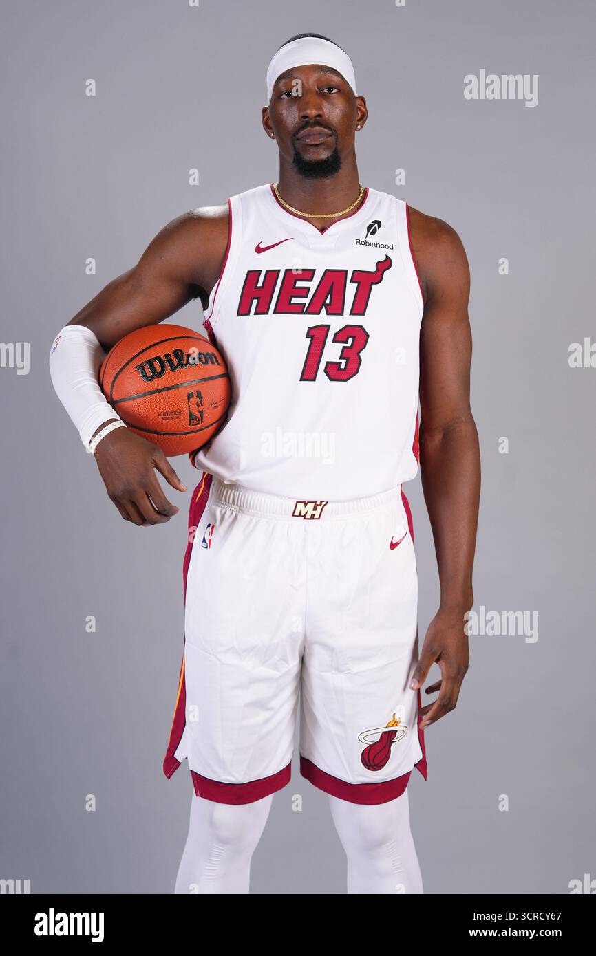 Miami Heat center Bam Adebayo (13) poses for a photo during the NBA ...