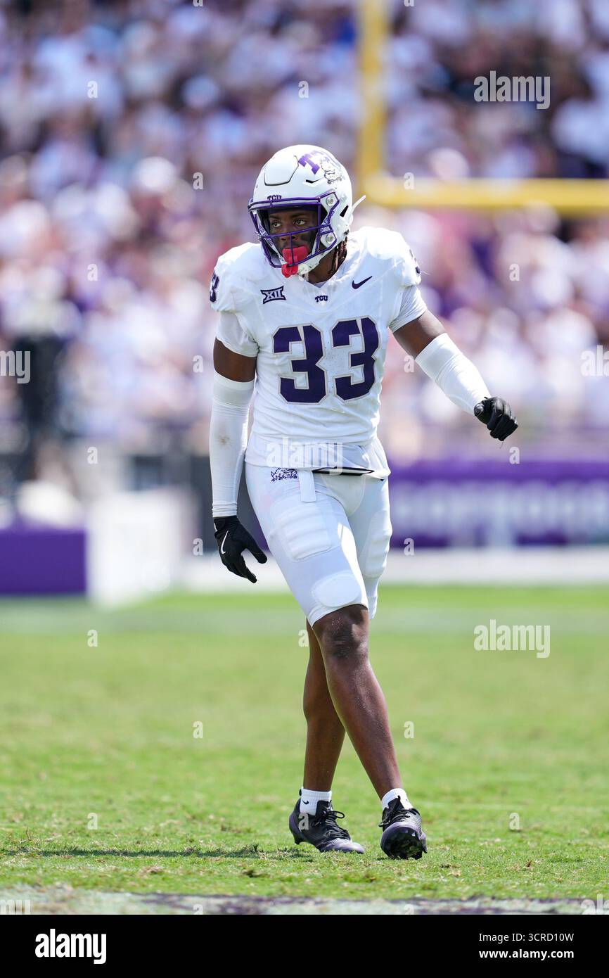 TCU linebacker Max Carroll (33) lines up during an NCAA college ...