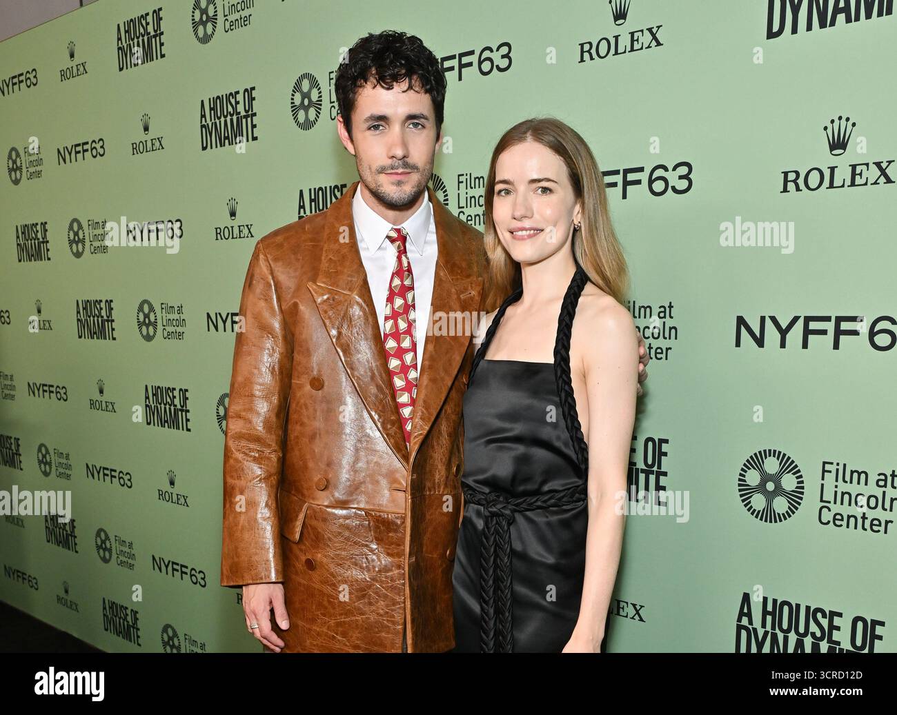 Jonah Hauer-King, left, and Willa Fitzgerald attend the premiere of "A ...
