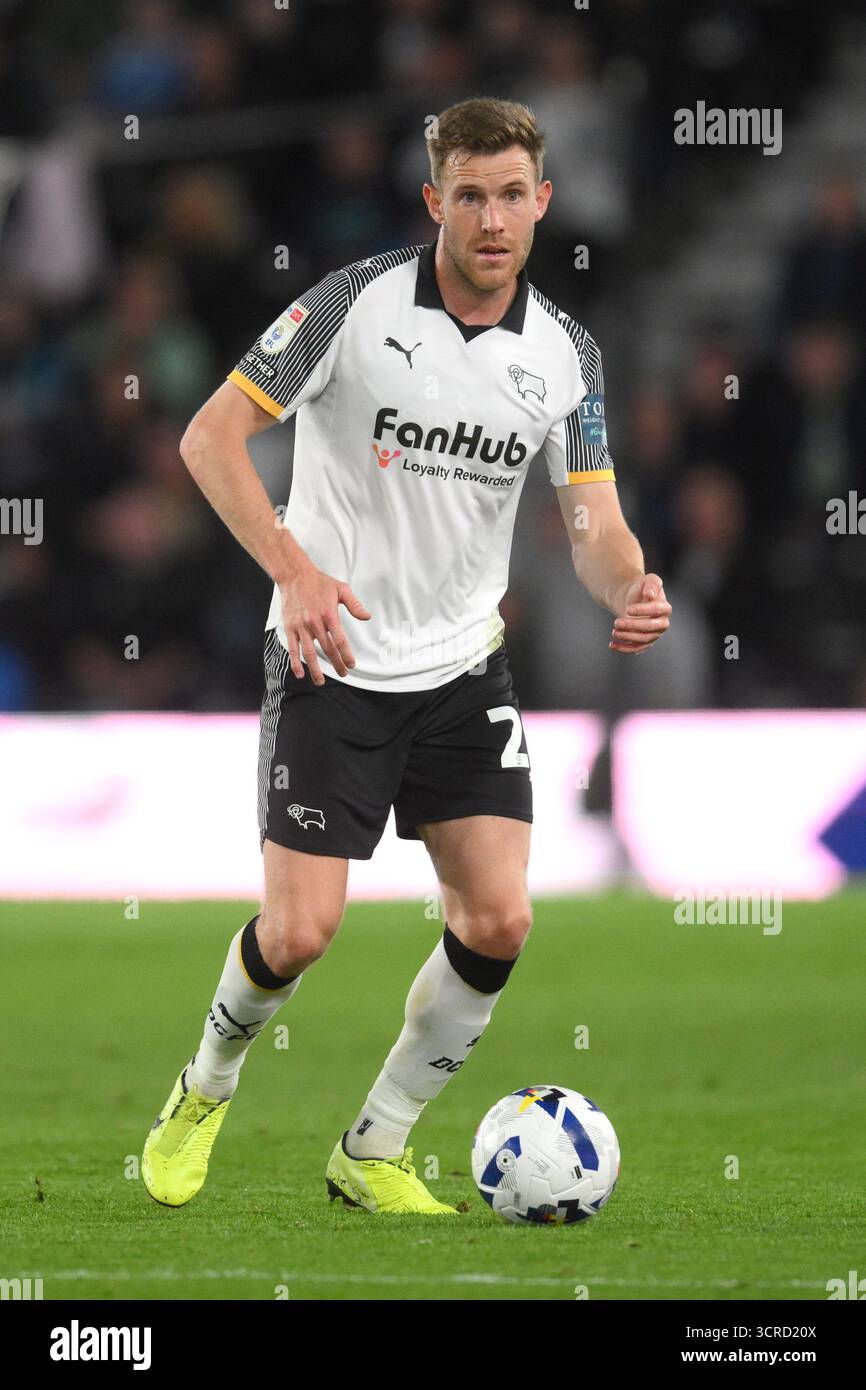 Derby County's Callum Elder in action during the Sky Bet Championship ...