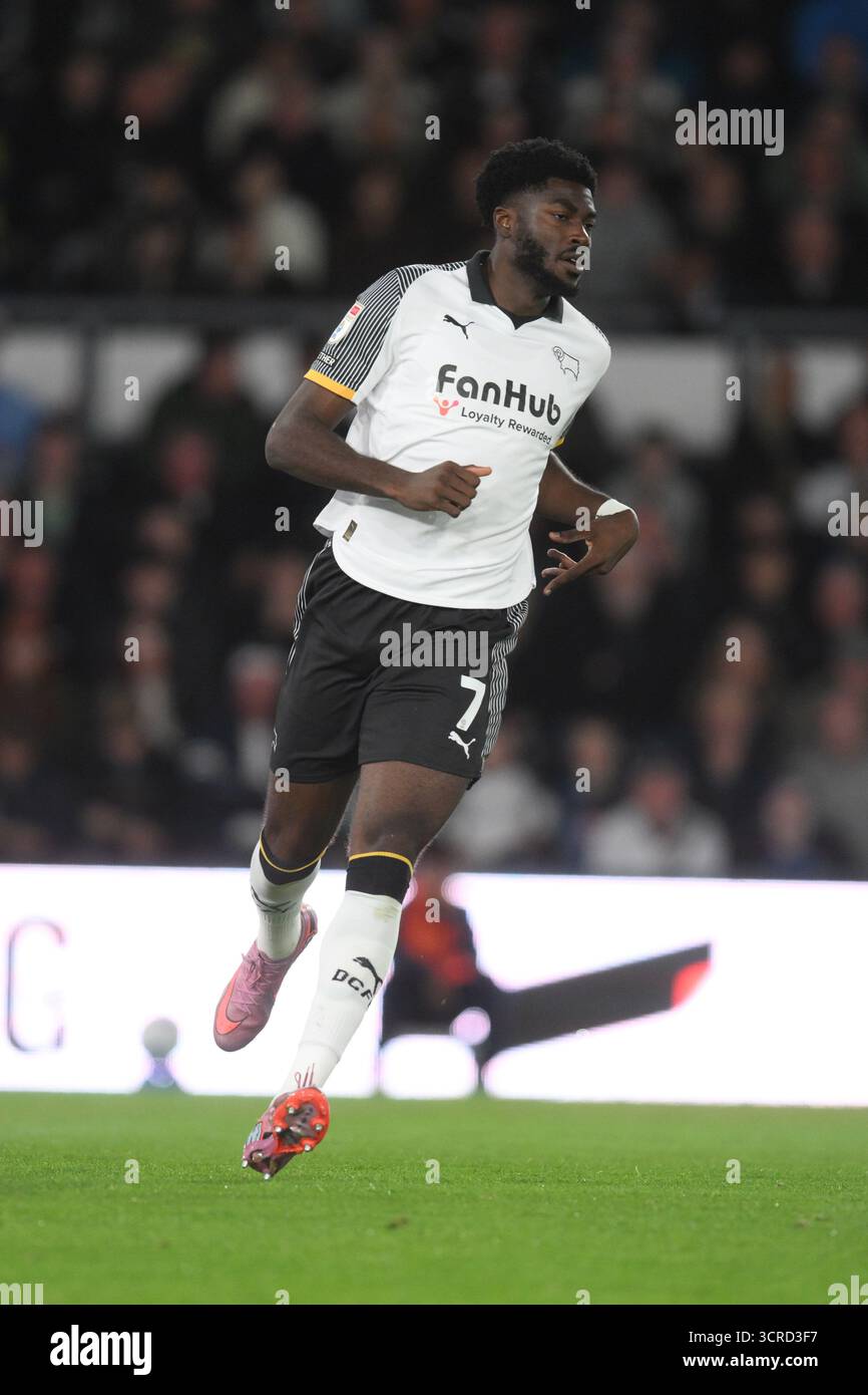 Derby County's Patrick Agyemang during the Sky Bet Championship match ...